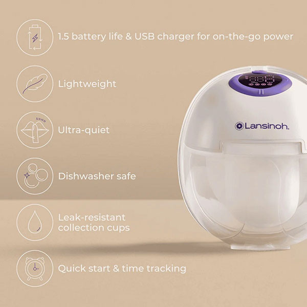 Lansinoh Portable Single Electric Pump Solo Hands Free L-1058 | PAKOSTNIK