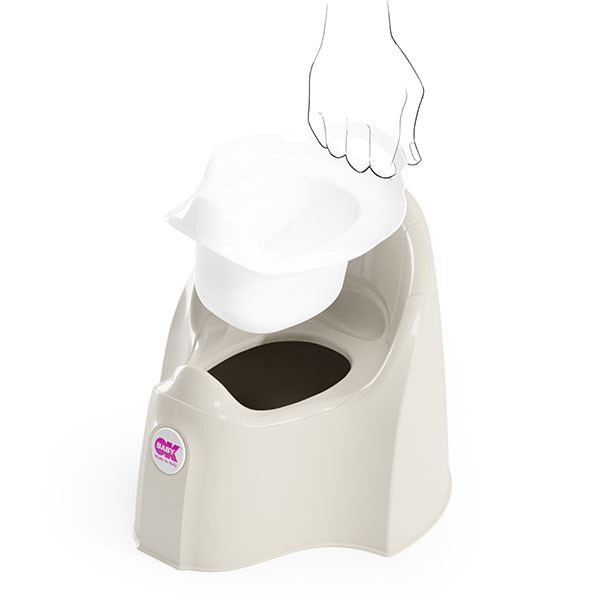 OK Baby Anatomic potty PASHA White/Ecru | PAKOSTNIK